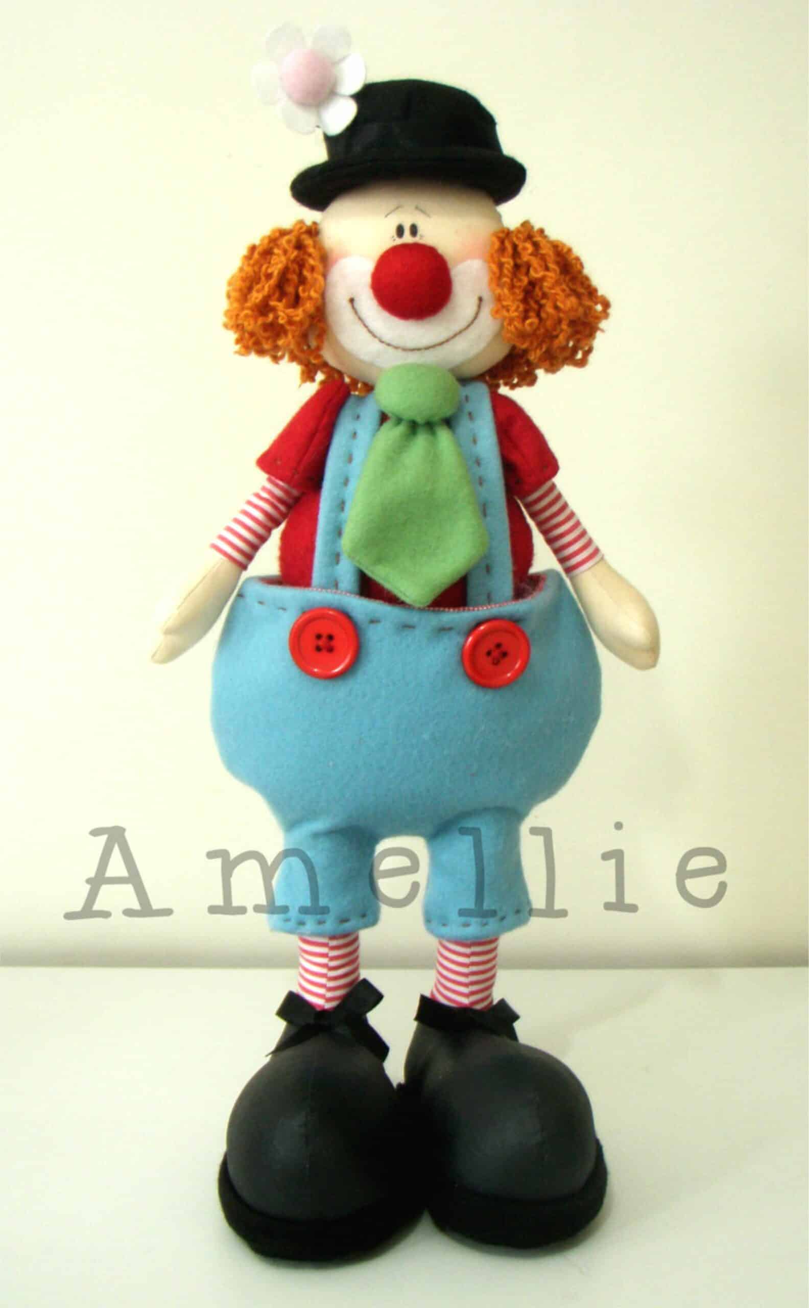 Projeto Digital PDF: Molde Palhacinho - Amellie